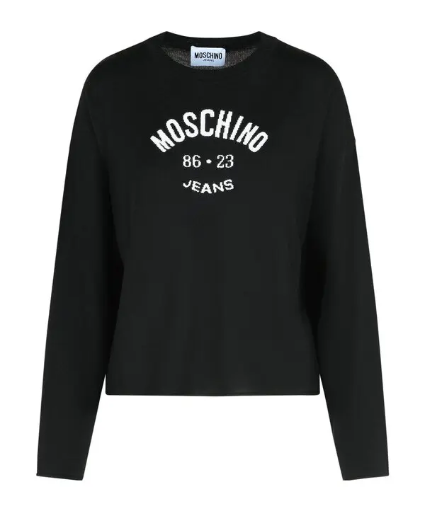 Moschino Embroidered Knitted Sweater - Black