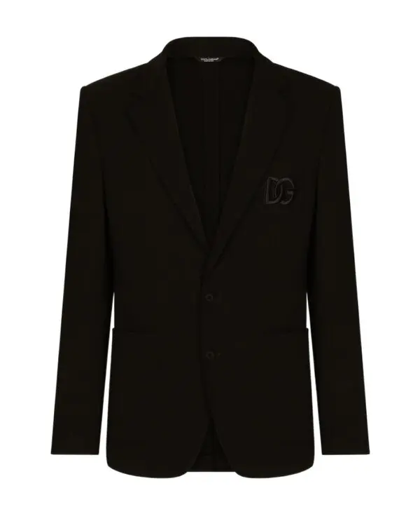 Dolce & Gabbana Dg Embroidered Single-breasted Blazer - Black