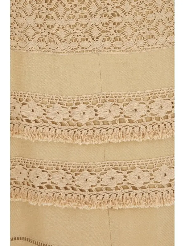 Max Mara Sleeveless Maxi Dress With Lace Detailing