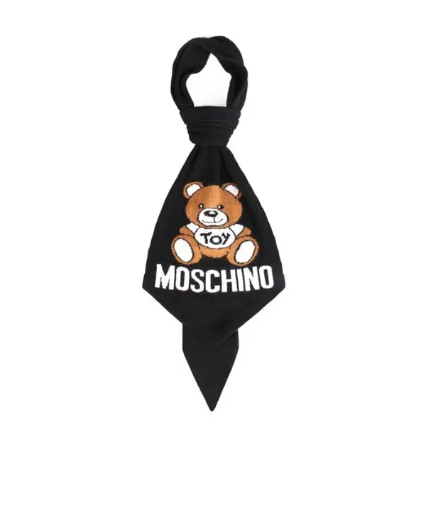 Moschino Logo Scarf - Black