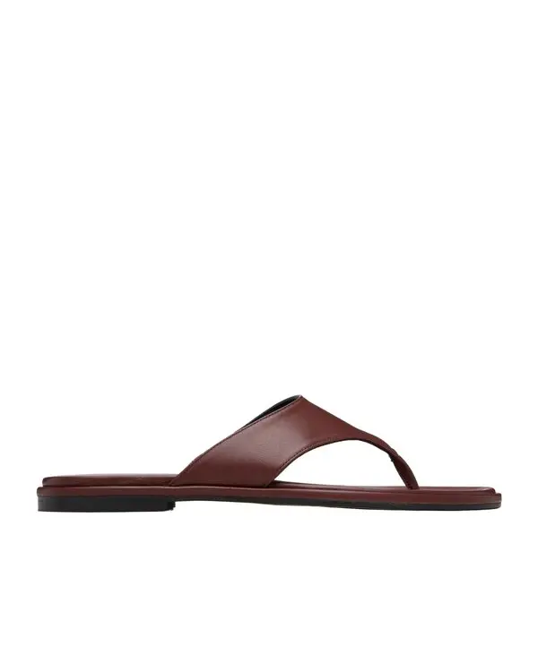 AeydĒ Amaya Nappa Leather Flip Flops - Red