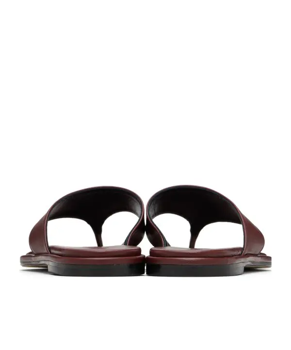 AeydĒ Amaya Nappa Leather Flip Flops - Red