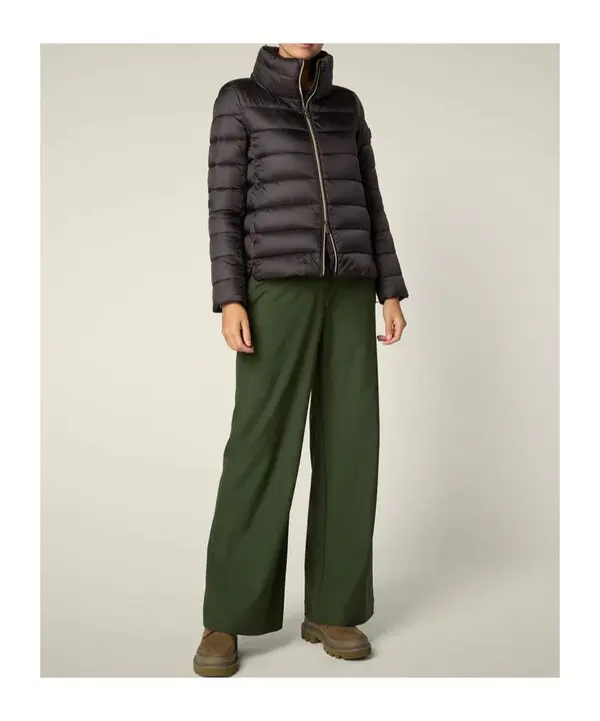 SAVE THE DUCK Stand Collar Quilted Cotton-padded Jacket