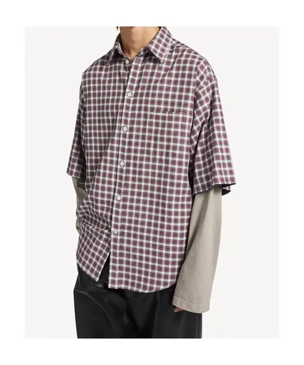 Balenciaga Checked Wrong Sleeved Shirt