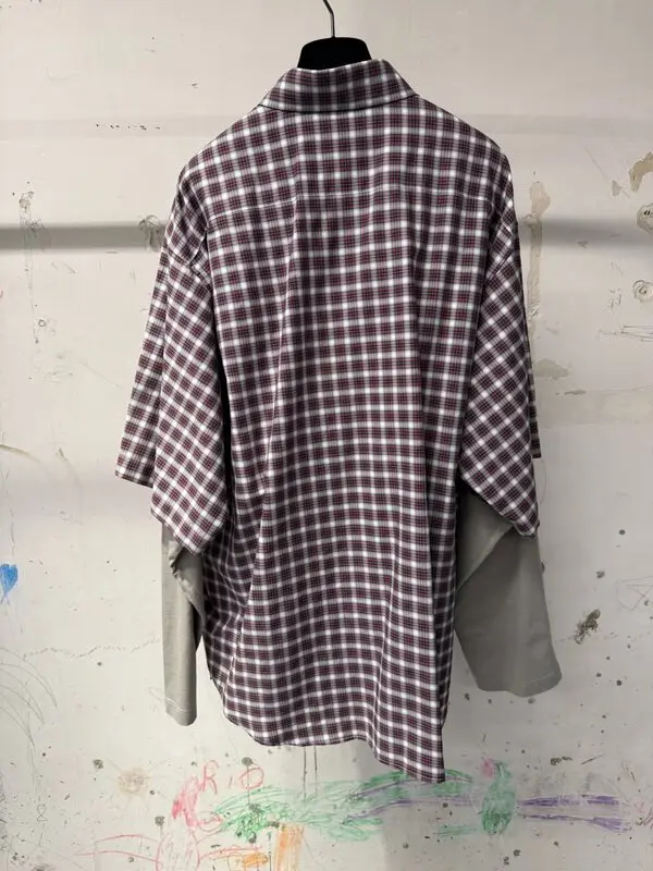 Balenciaga Checked Wrong Sleeved Shirt