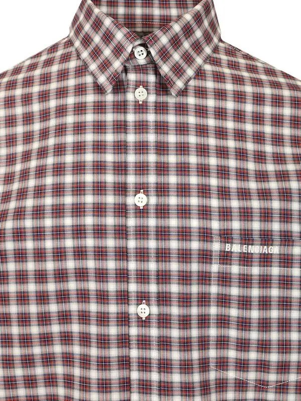 Balenciaga Checked Wrong Sleeved Shirt