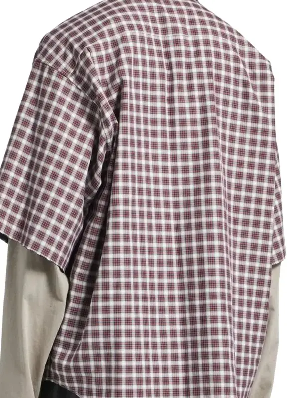 Balenciaga Checked Wrong Sleeved Shirt