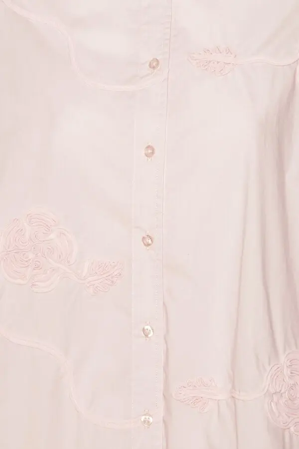 ROTATE BY BIRGER CHRISTENSEN Embroidered Floral Shirt - Pink