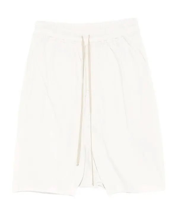 Rick Owens Elastic Waist Drawstring Shorts - White