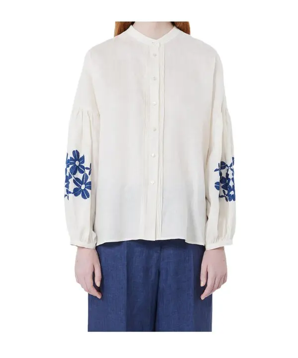 Max Mara Floral Embroidered Blouse