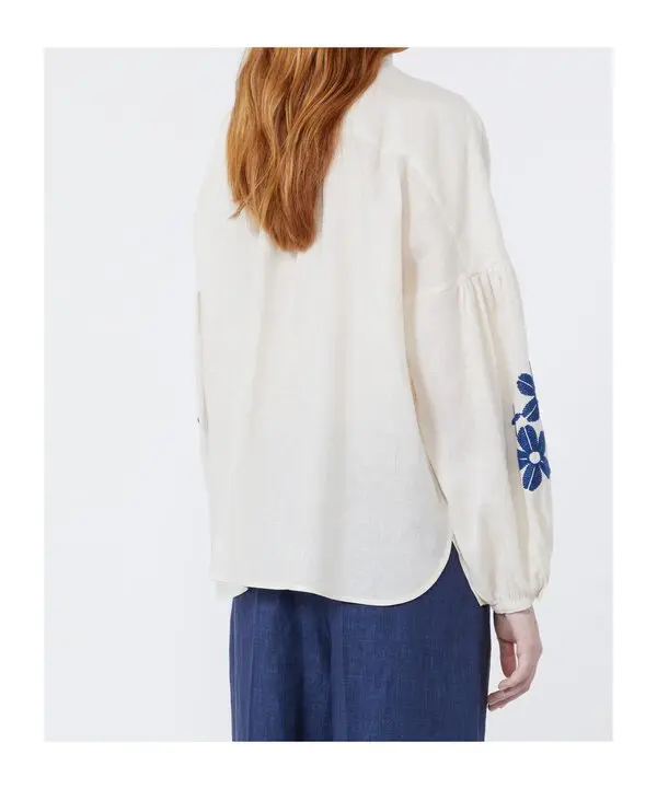 Max Mara Floral Embroidered Blouse
