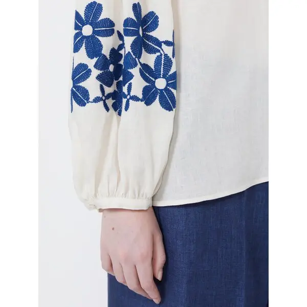 Max Mara Floral Embroidered Blouse