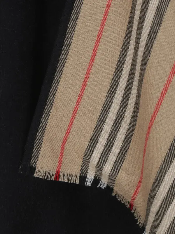 Burberry Icon Stripe Wool Reversible Cape