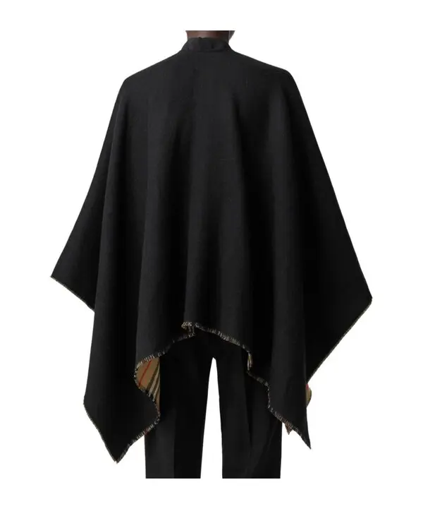 Burberry Icon Stripe Wool Reversible Cape
