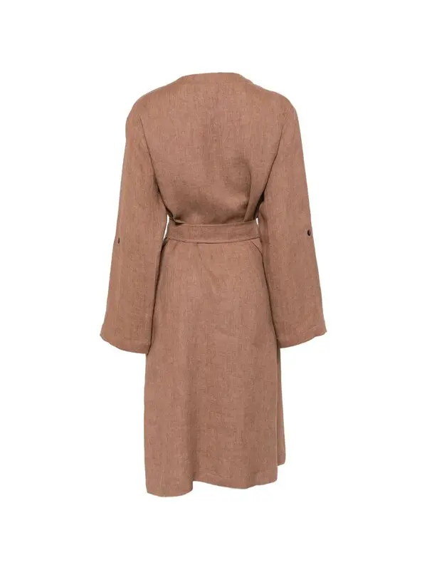 Max Mara Lembo Belted Long-sleeve Midi Dress - No