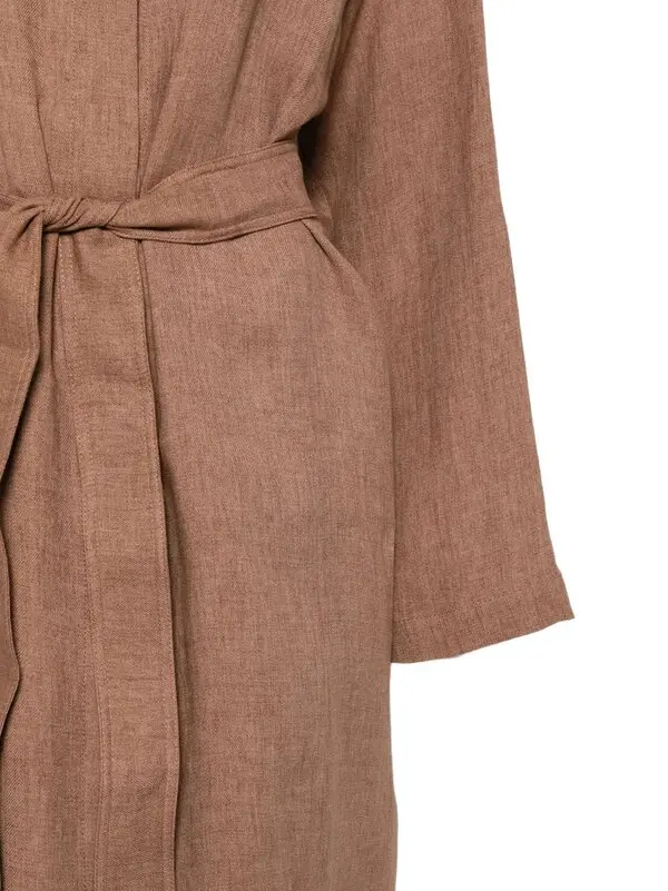 Max Mara Lembo Belted Long-sleeve Midi Dress - No