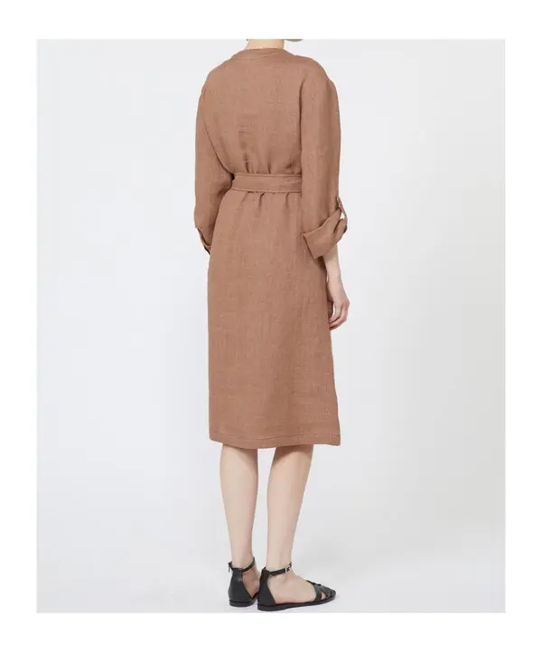 Max Mara Lembo Belted Long-sleeve Midi Dress - No