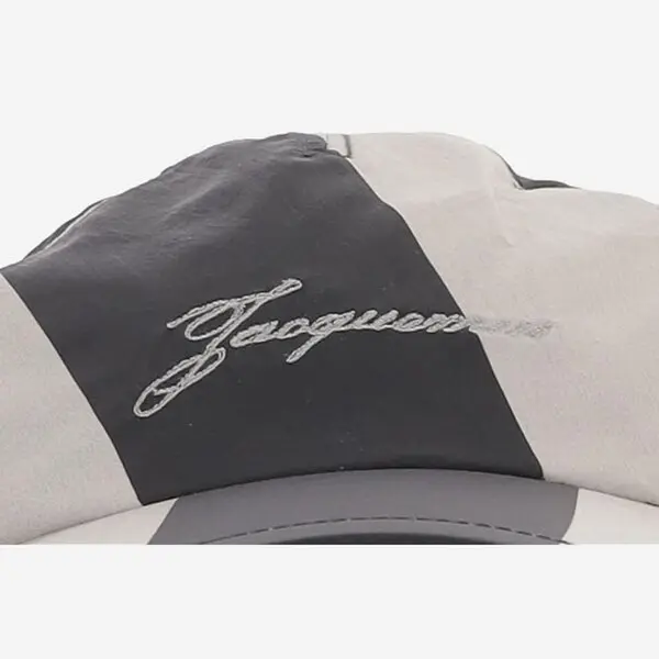 Jacquemus La Casquette Baluchon Striped Baseball Cap - Gray
