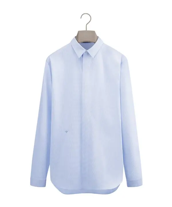 Dior Shirt With Bee Embroidery - Blue