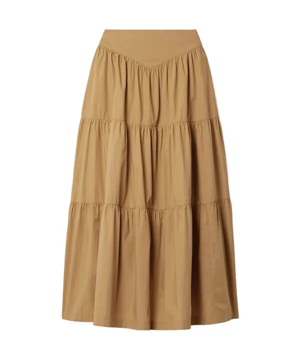 DÔEN Patchwork Design Midi Skirt