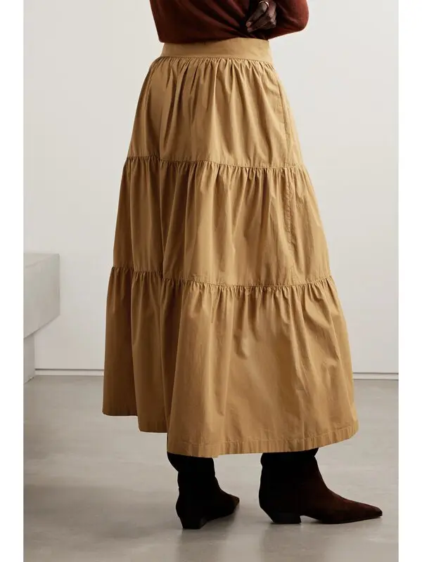DÔEN Patchwork Design Midi Skirt