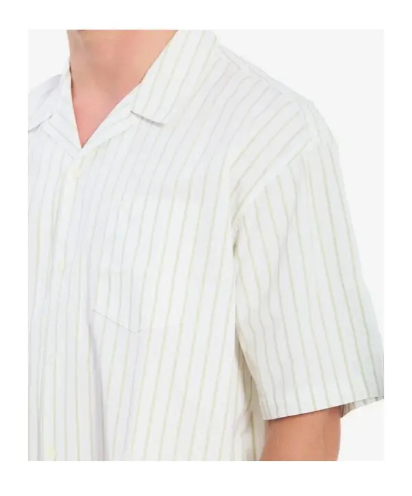 AMI Paris Striped Boxy Shirt - White