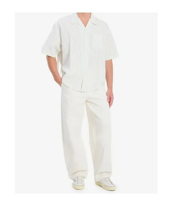 AMI Paris Striped Boxy Shirt - White