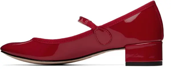 Repetto Rose Mary Jane High Heels - Flame Red
