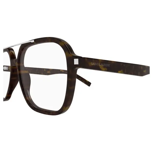 Saint Laurent Tortoiseshell-effect Double-bridge Eyeglasses