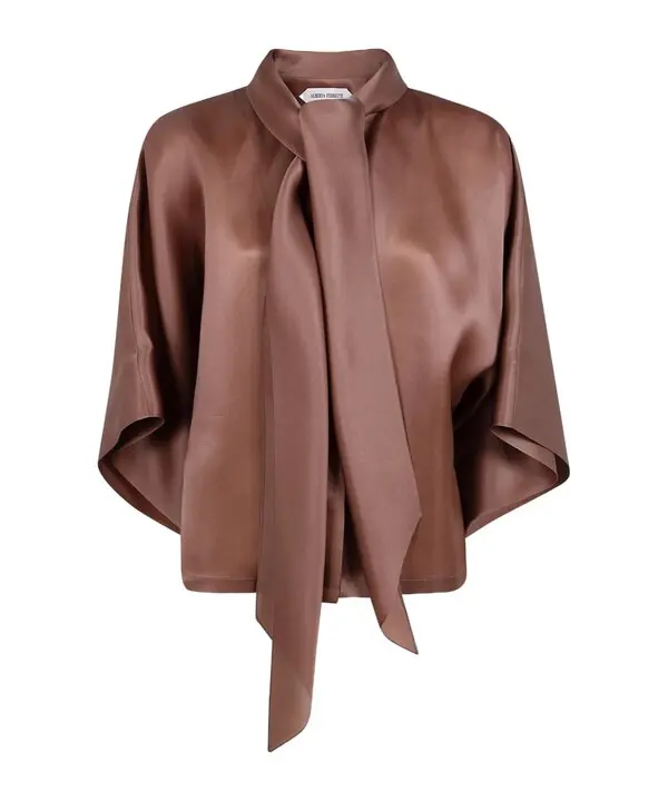 Alberta Ferretti Scarf Top - Brown