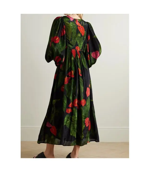 Farm Rio Graphic Print Midi Dress