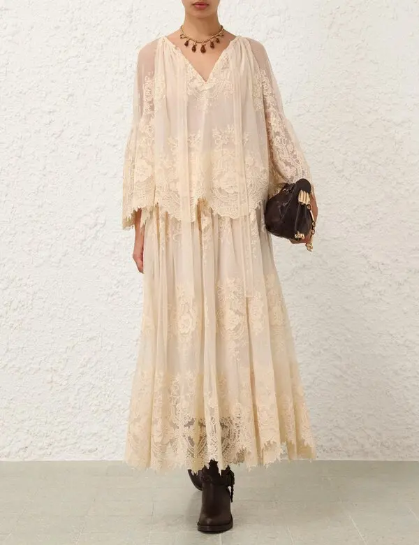 Zimmermann Lace Maxi Skirt