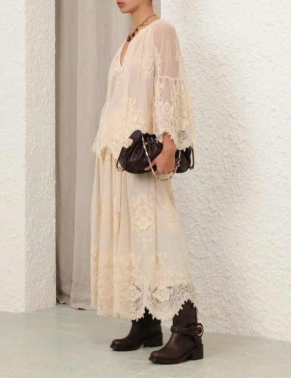 Zimmermann Lace Maxi Skirt
