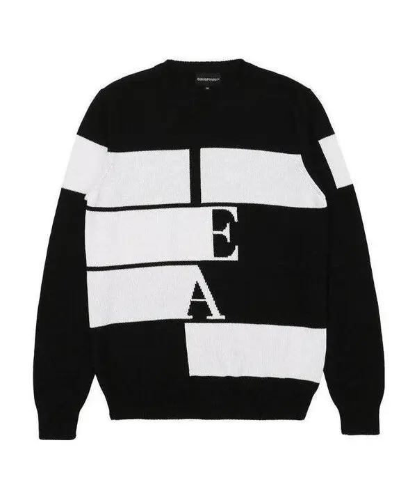 Emporio Armani Logo Knit Sweater - Black
