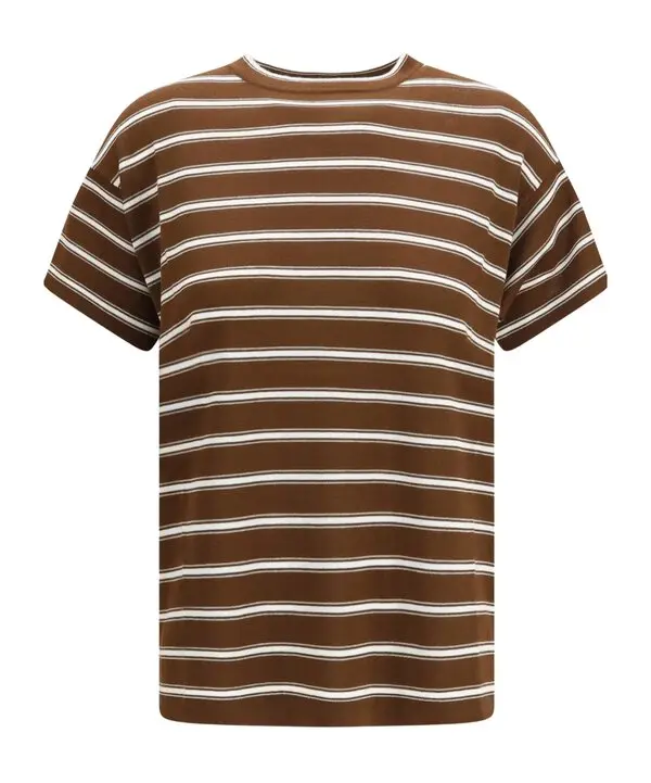 Brunello Cucinelli Striped Crew Neck T-shirt