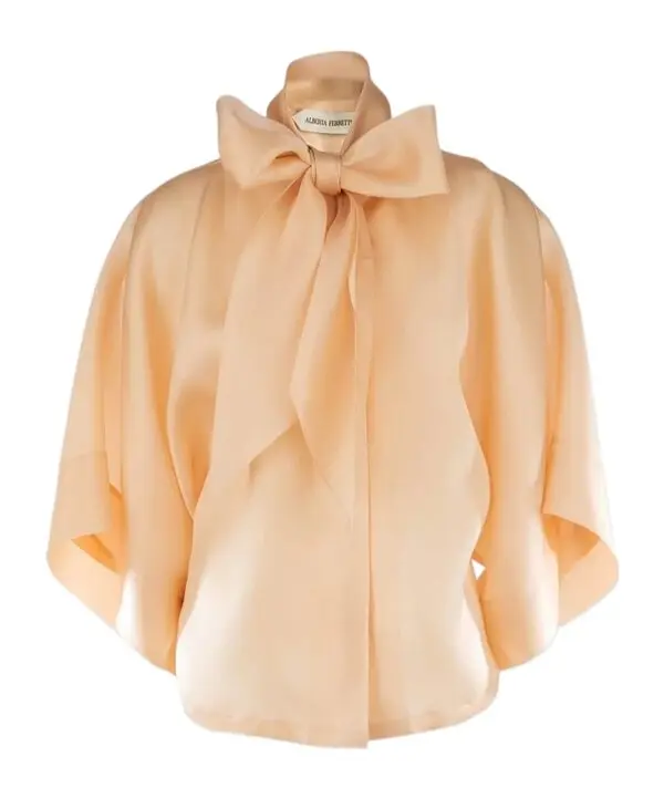 Alberta Ferretti Puff Sleeve Shirt - Nude