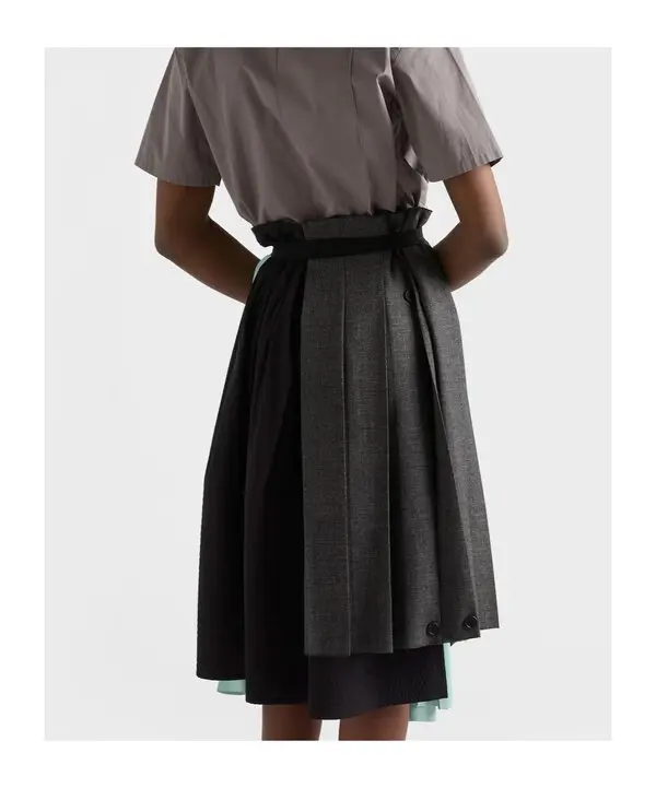 Prada Patchwork Midi Skirt