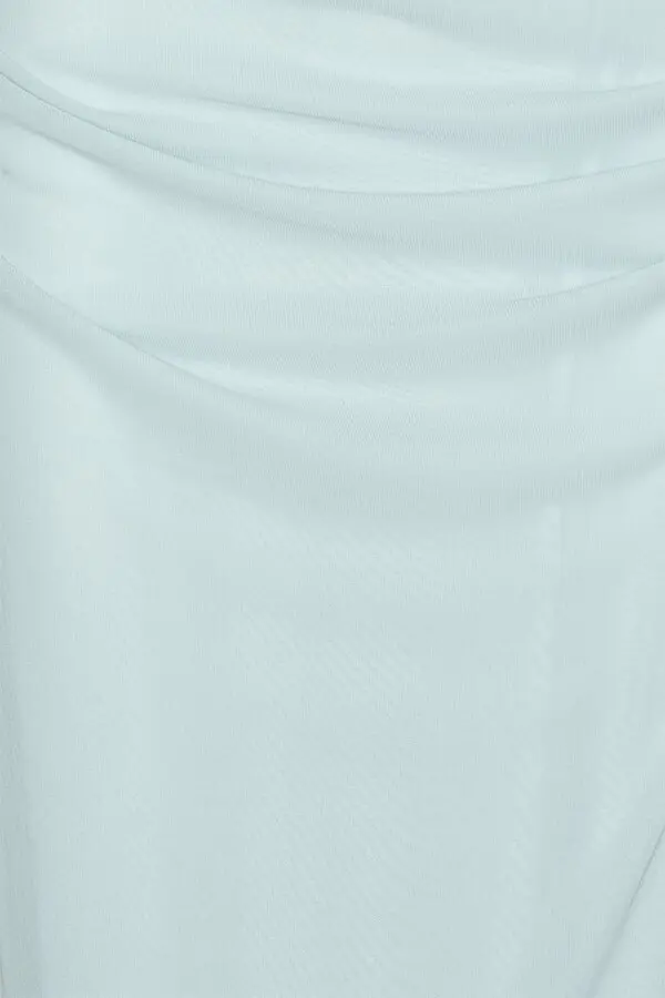 ROTATE BY BIRGER CHRISTENSEN Ruched One-shoulder Maxi Dress - Light Blue