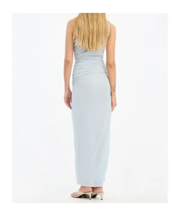ROTATE BY BIRGER CHRISTENSEN Ruched One-shoulder Maxi Dress - Light Blue