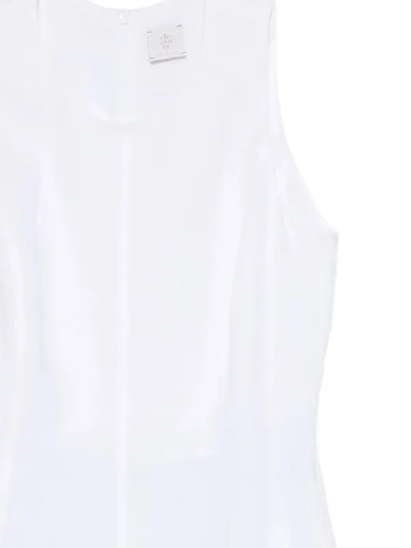 Eleventy Sleeveless A-line Midi Dress - White