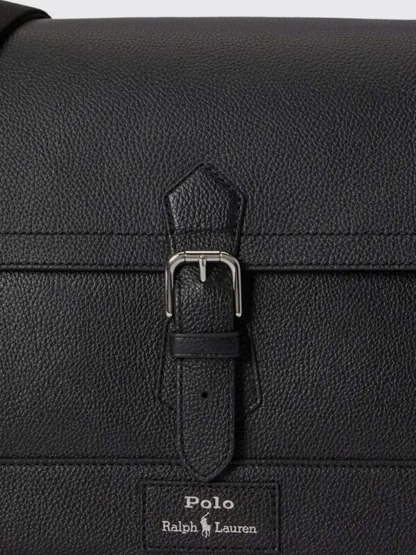Polo Ralph Lauren Logo Detail Buckle Messenger Bag - Black