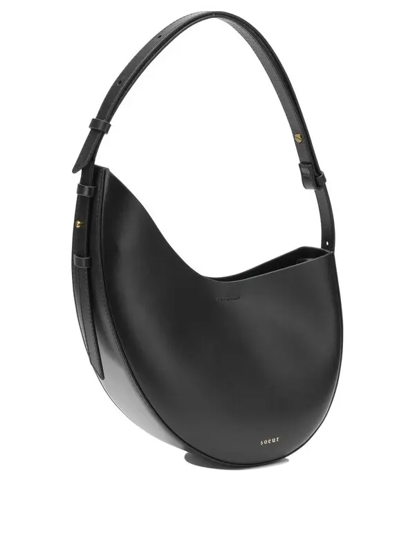 Soeur Curved Shoulder Bag - Black