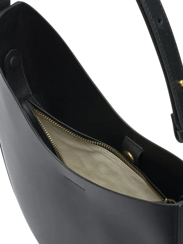 Soeur Curved Shoulder Bag - Black