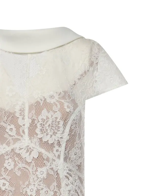 SELF-PORTRAIT Scoop Back Lace Maxi Dress