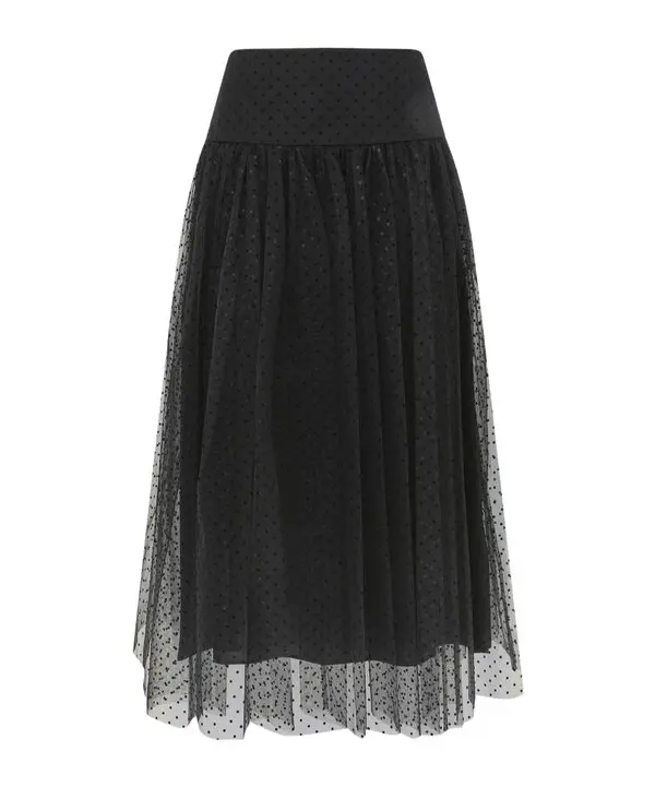 Zimmermann Polka-dot Midi Skirt - Black