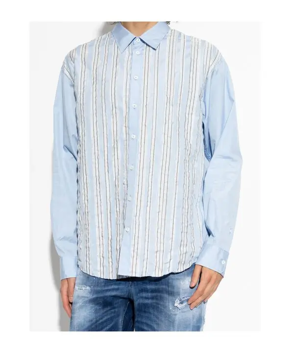 Dsquared2 Textured Striped Shirt - Blue