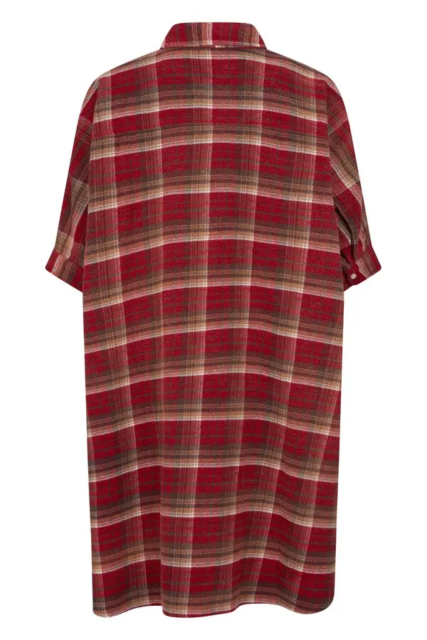 R13 Oversized Plaid Shirt Dress