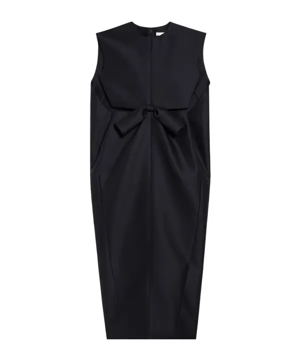 Balenciaga Sleeveless Bow Detail Dress - Black