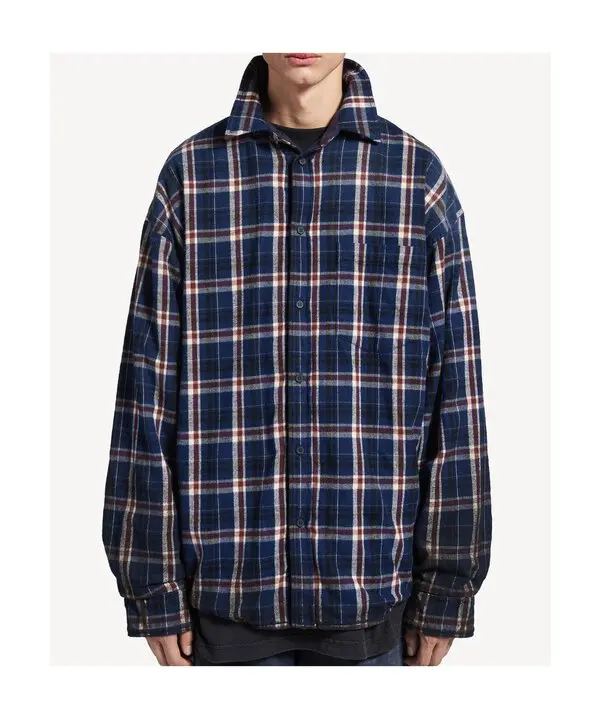 Balenciaga Plaid Reversible Long-sleeved Shirt