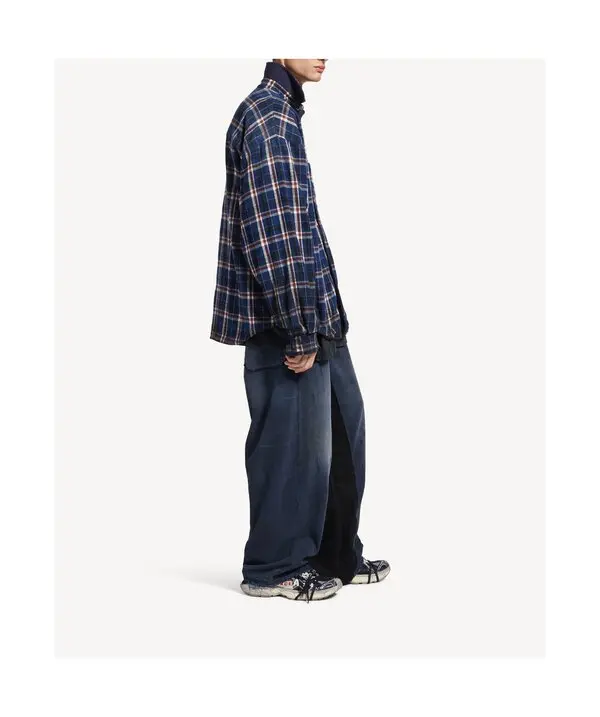 Balenciaga Plaid Reversible Long-sleeved Shirt